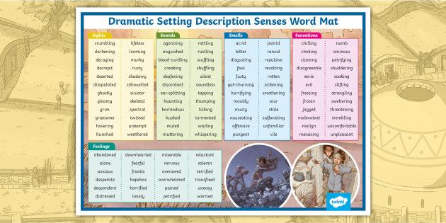 Dramatic Setting Description Senses Word Mat KS2 Dramatic Setting Description Senses Word Mat KS2